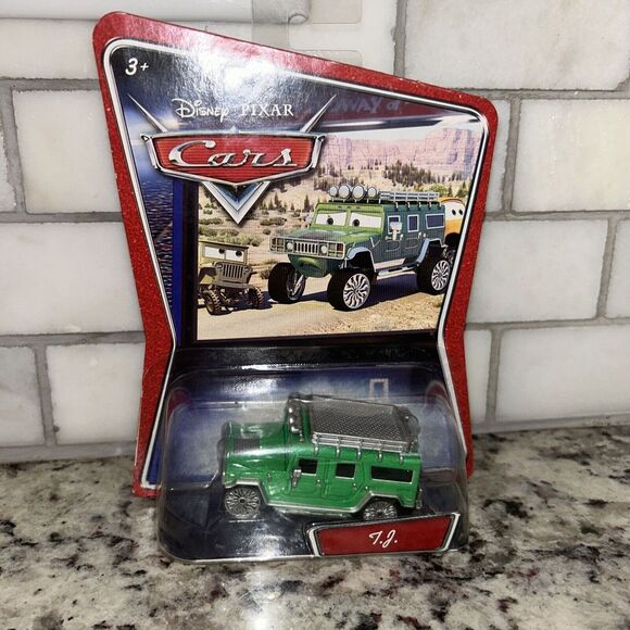 Disney | Toys | Disney Pixar Cars Movie Tj Hummer Green Die Cast Toy ...
